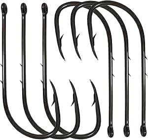 Amazon.com : 100pcs 92247 Bait Holder 2 Baitholder Barb Jig Fish Hook Fishing Hook Offset Long ...