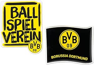 Borussia Dortmund Unisex Erwachsene BVB-Doming-Aufkleber (2er-Set ...
