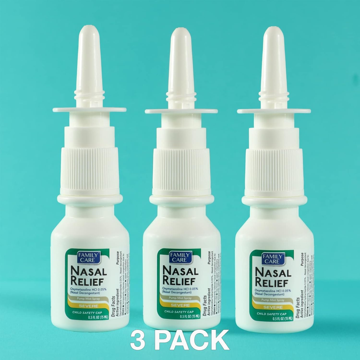 Spray Nasal FamilyCare para Alívio Severe Congestion, Anti-gotejamento ...