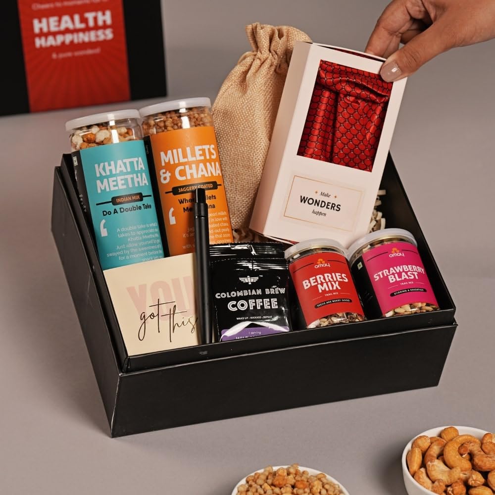 Omay Foods 9_Pcs Fantastic Treats Healthy Snack Box for Men | Dry ...