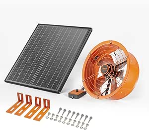 VEVOR Gable Mount Fan, 14 Inch Solar Power Attic Exhaust Fan with ...