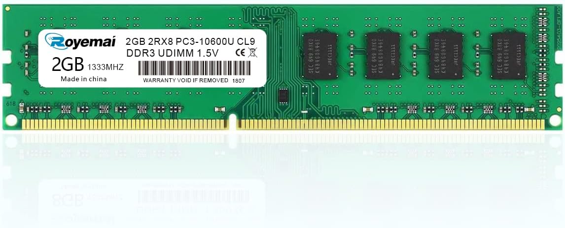 PC3-10600U Kit de 8GB (2X4GB) DDR3 10600 1333MHz PC3-10600 4GB 2Rx8 240 ...