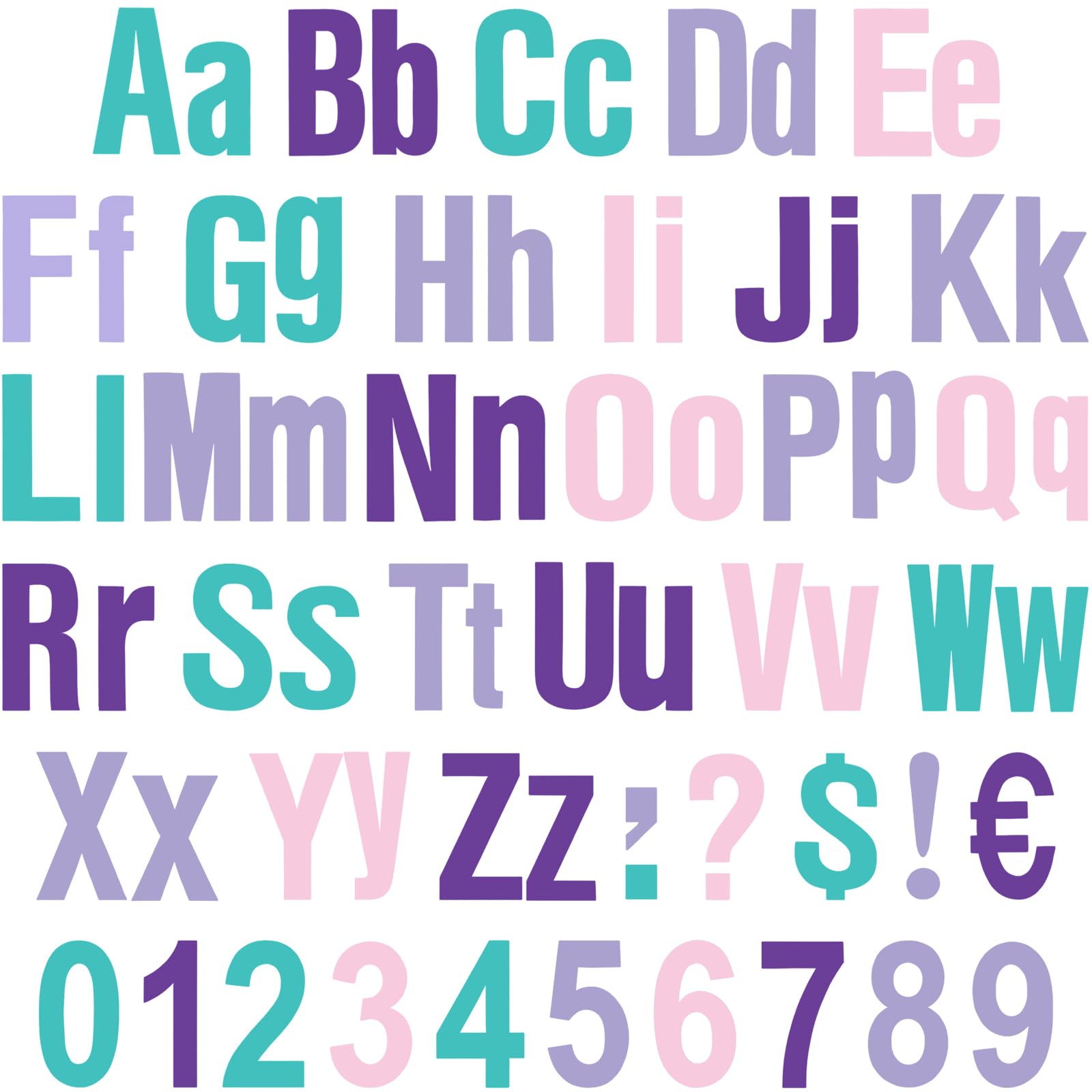 Snapklik.com : Tenare 134 Pcs 5 Inch Bulletin Board Letters Colorful ...