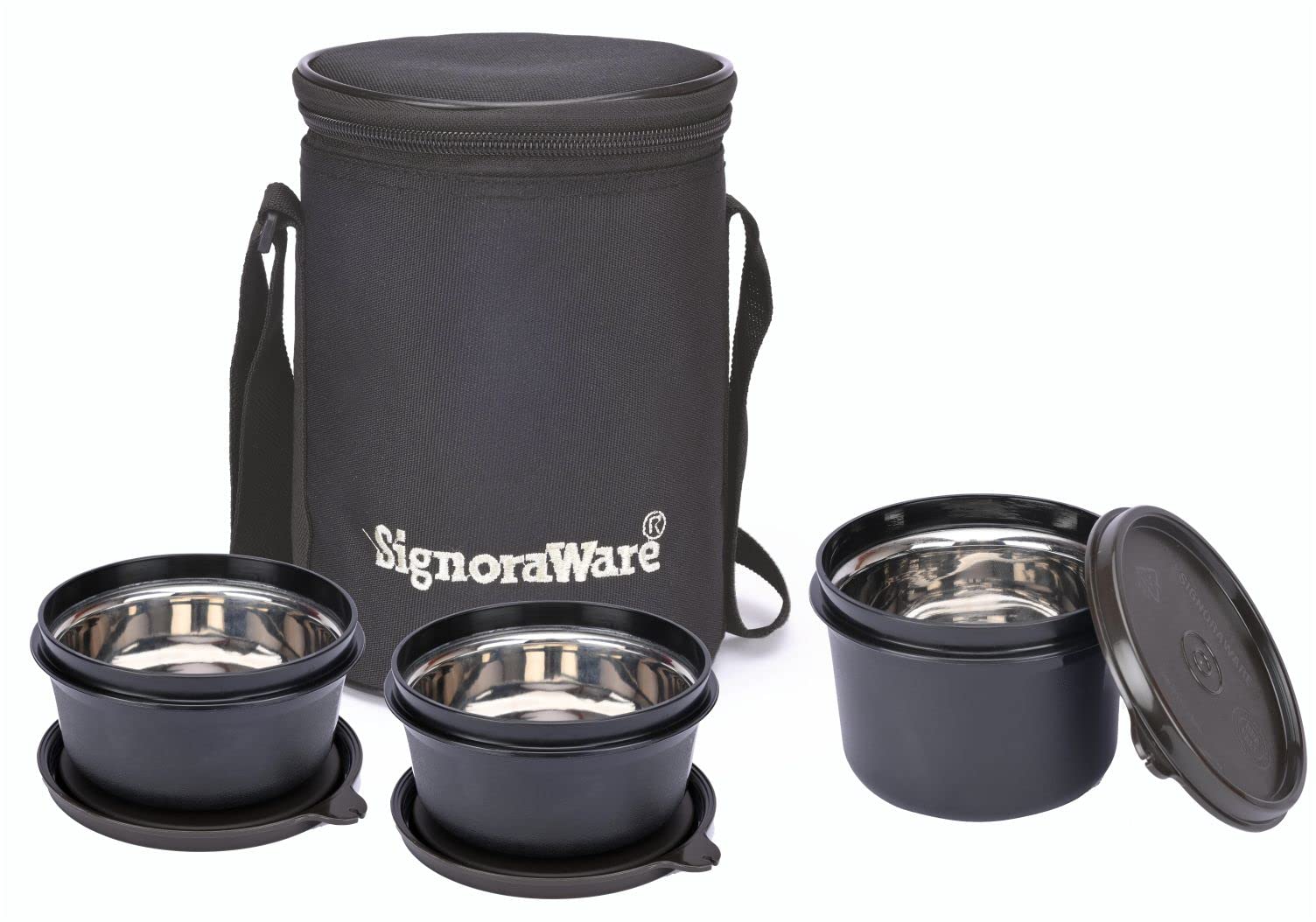 Buy Signoraware Monarch Executive Medium Microwave Safe Lunch Box (3 ...