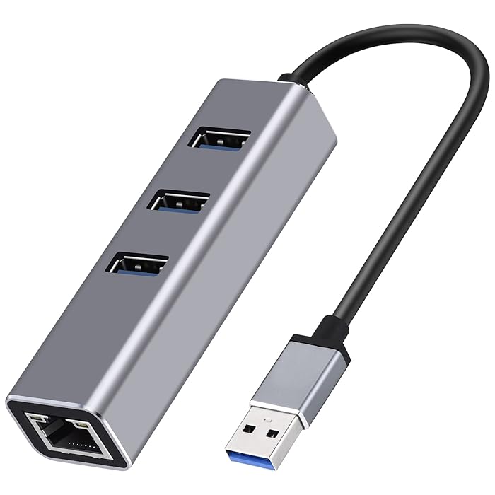 Buy USB 3.0 to Ethernet Adapter 4 in 1 Multiport Hub with Gigabit ...