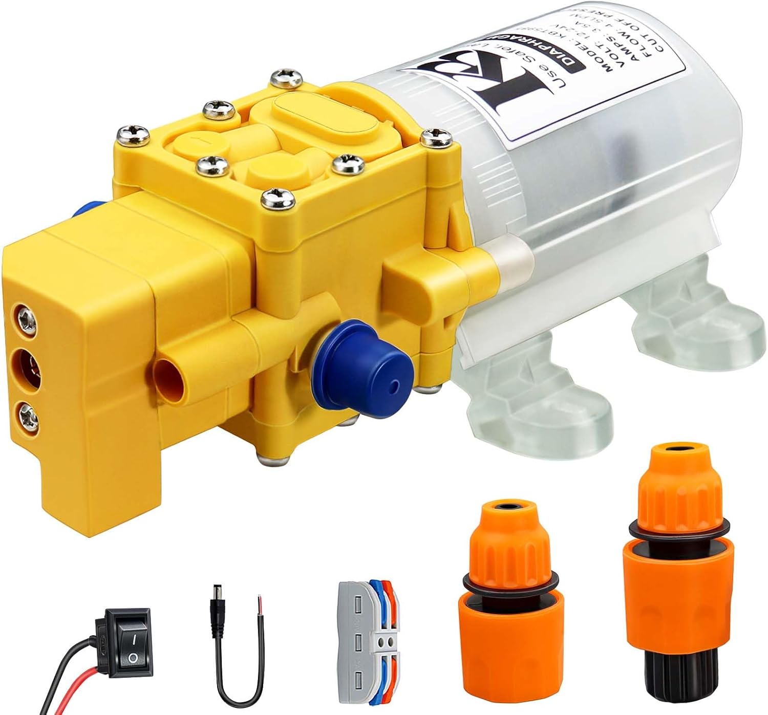 Amazon.com : KBT 12V DC Water Transfer Pump with Cable Connector, 12 ...