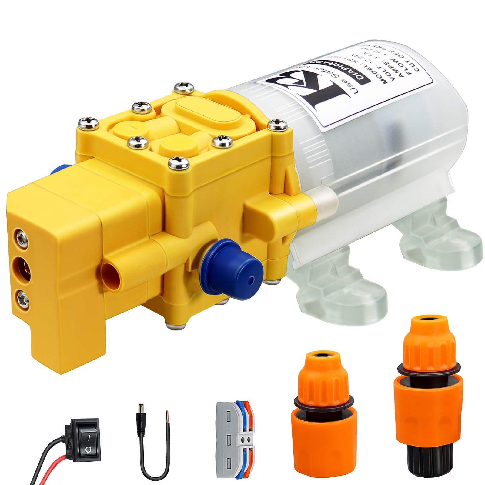 Amazon.com: KBT 12V DC Water Transfer Pump with Cable Connector, 12 ...