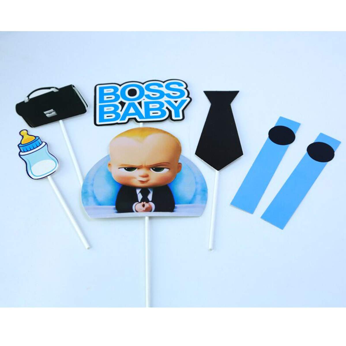 TOXYU Boss Baby Happy Birthday Banner, Baby Boss Cake Topper, Baby ...