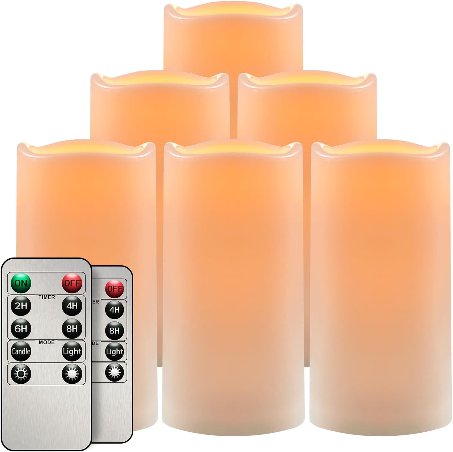 salipt Battery Operated LED Candles, Flickering Flameless Candles, Fake ...