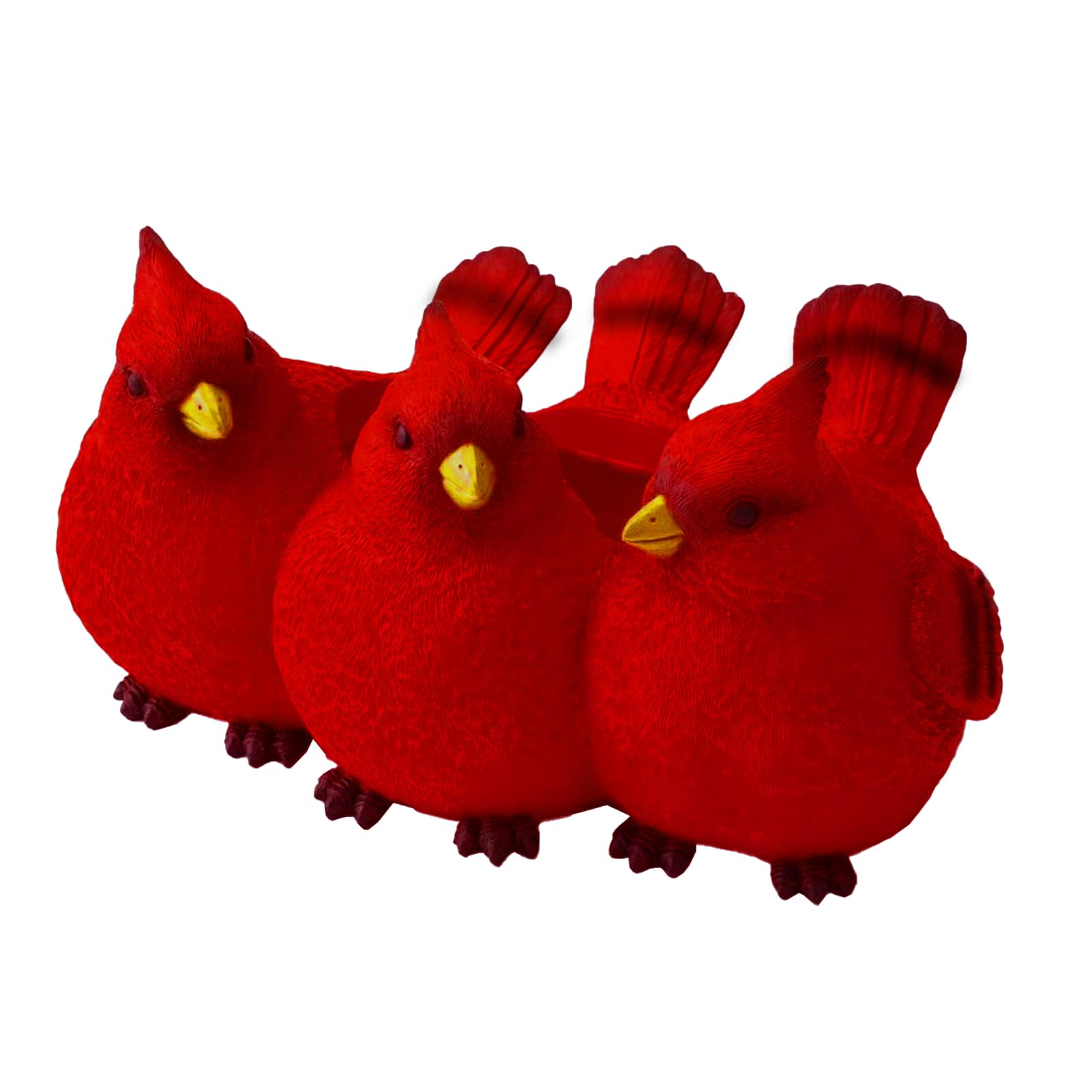 Amazon.com : Red Cardinal Flower Pot, Creative Three Little Birds ...