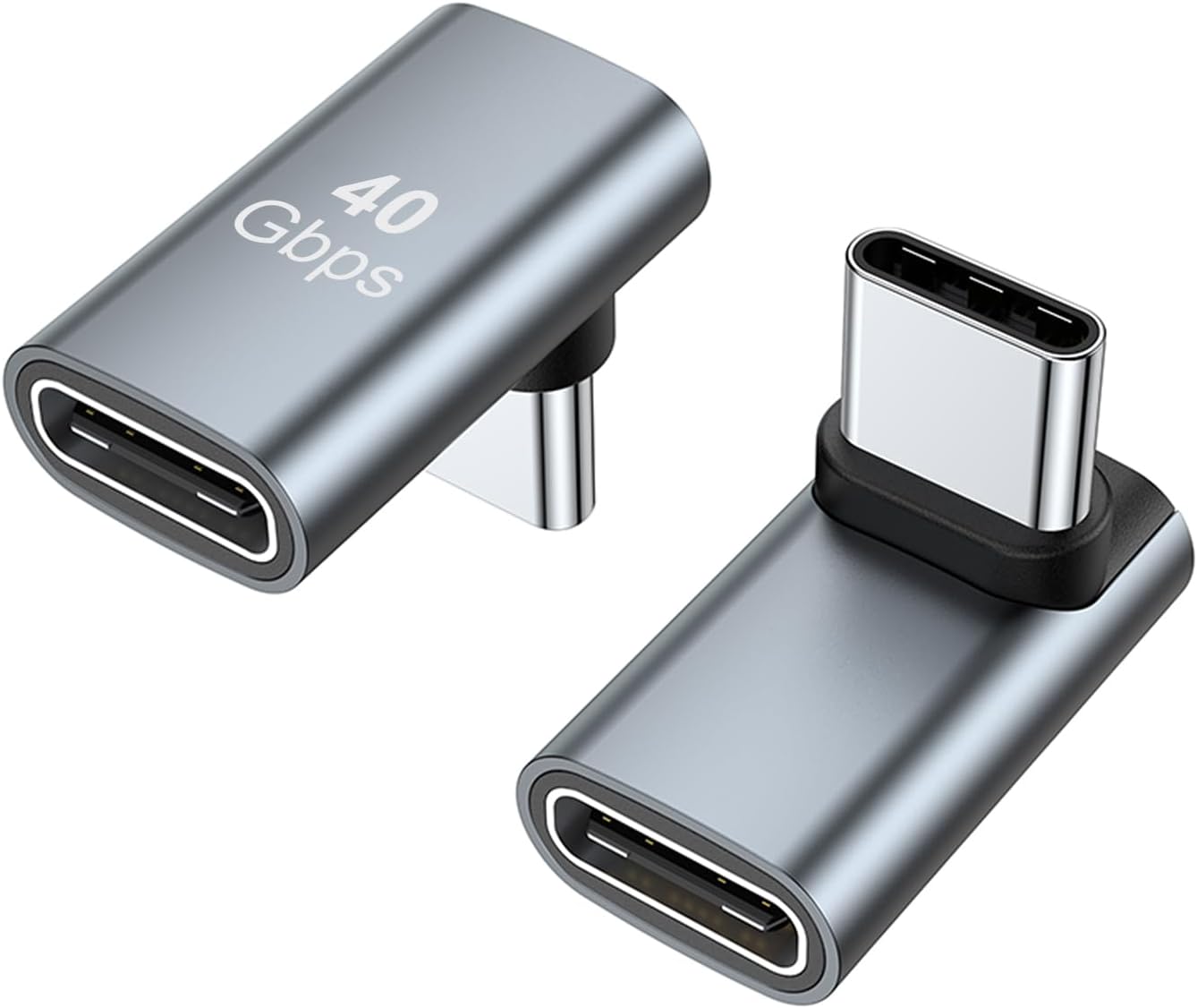Amazon.com: AreMe 90 Degree USB-C Male to Female Adapter, 2 Pack Right ...