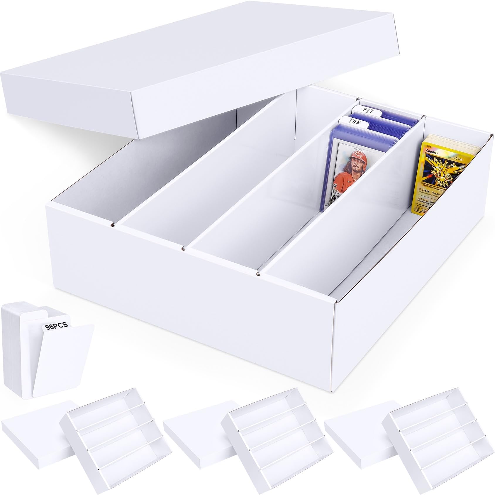 Amazon.com: NNMUSH Trading Cardboard Card Storage Box with Label 7200 ...