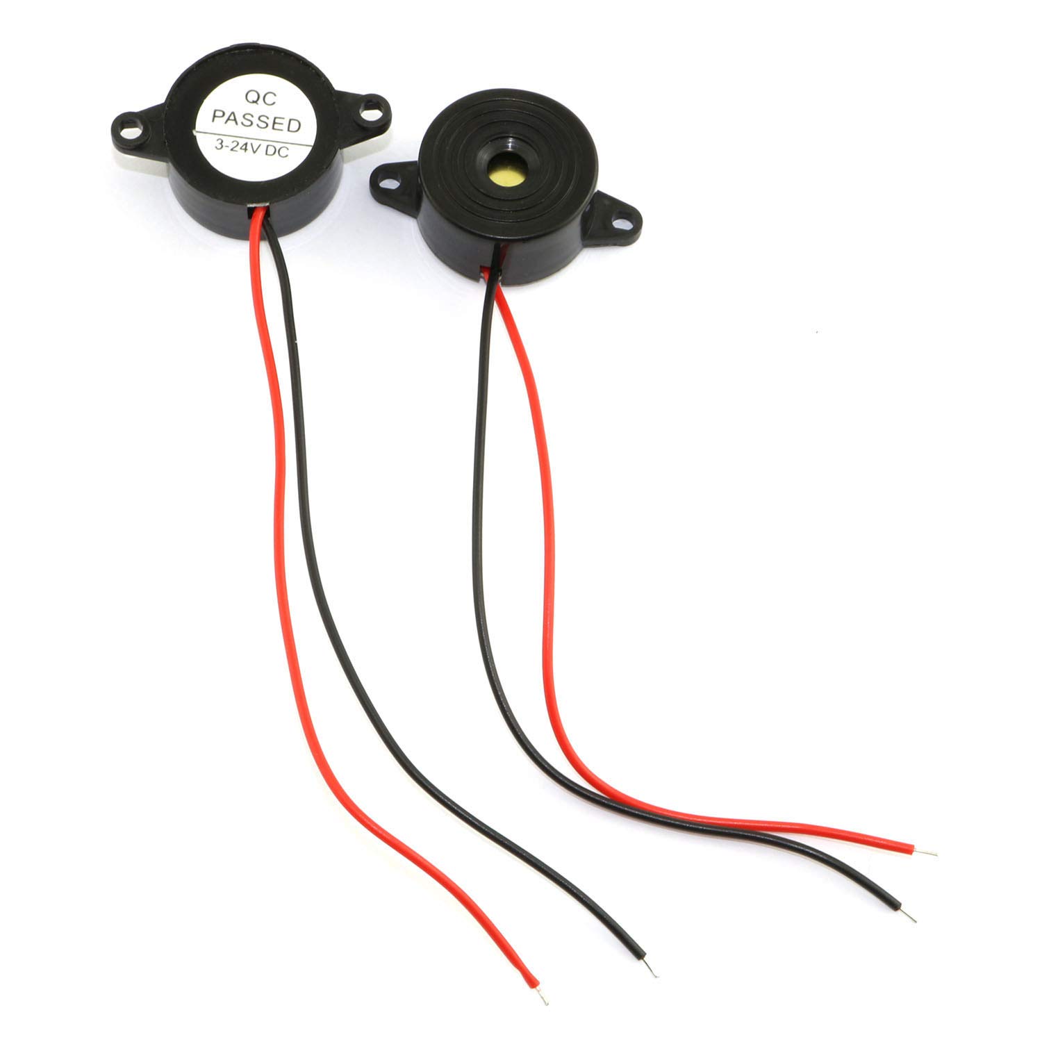 RuiLing 2pcs DC 3-24V Active Piezo Buzzer with Lead Wire 2312 High Decibels Continuous Sounder ...