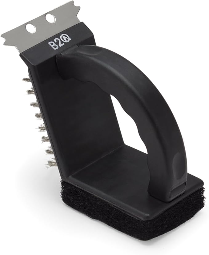 Amazon.com : B2Q 76985 V, V-Shaped Grill Brush with Scraper and Scrub ...