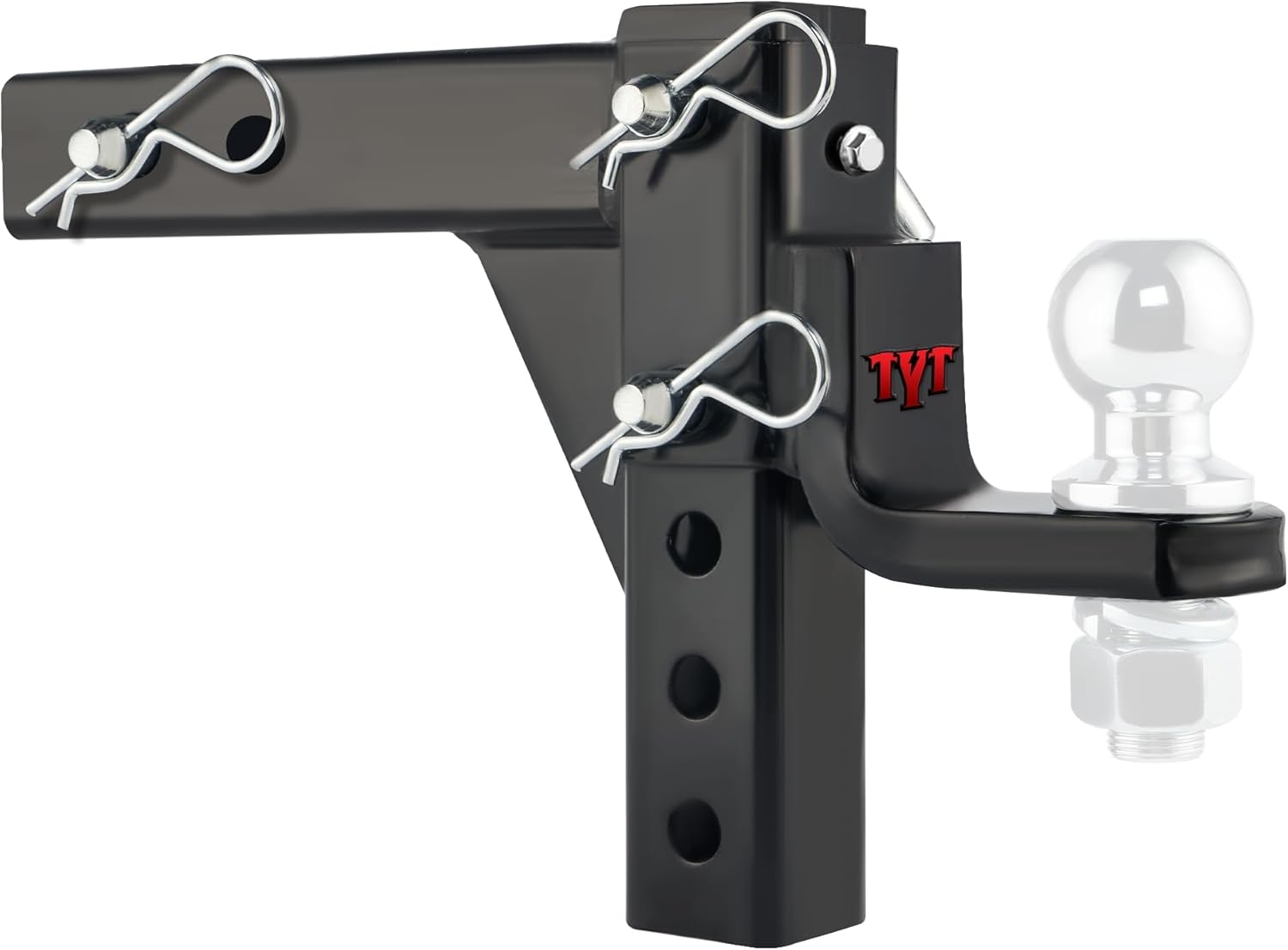 TYT Adjustable Trailer Hitch Ball Mount, 6-Position Tow Hitch, Fits 2 ...