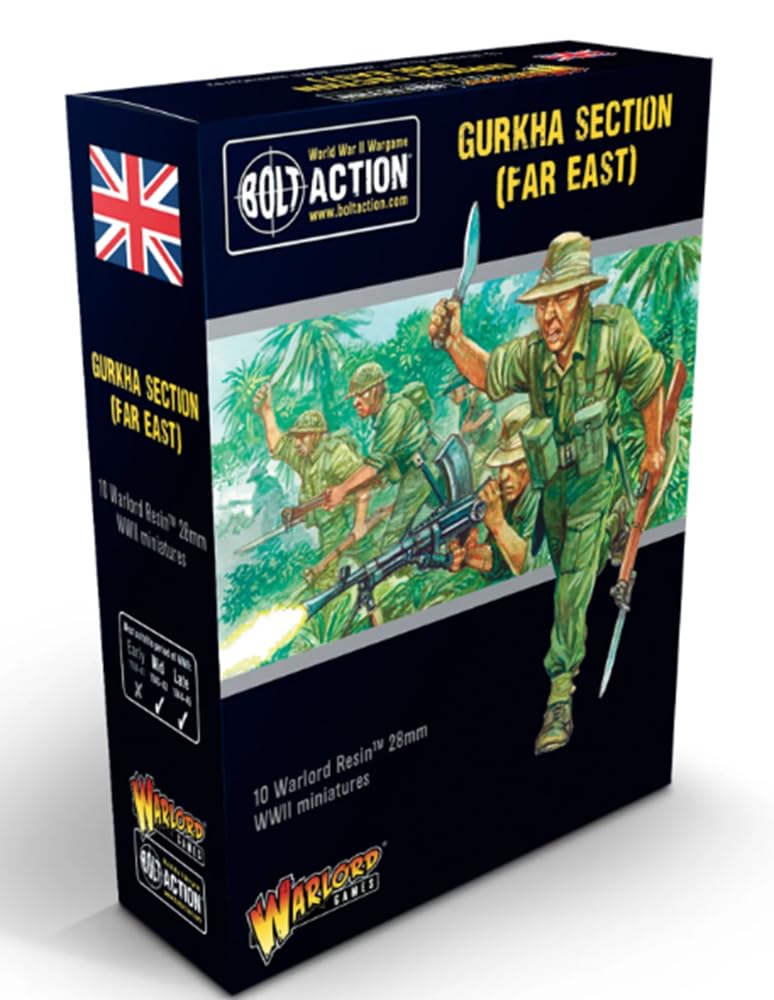 Warlord Games Gurkha Section - 28mm Scale Miniatures for Bolt Action ...