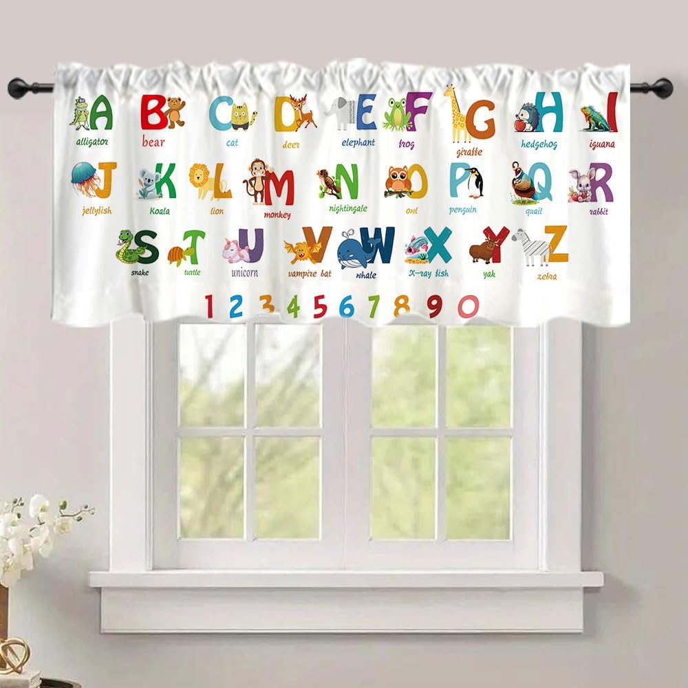 Amazon.com: DOTOOMA 54x18 Inches Cartoon Cute Animal Alphabet Window ...