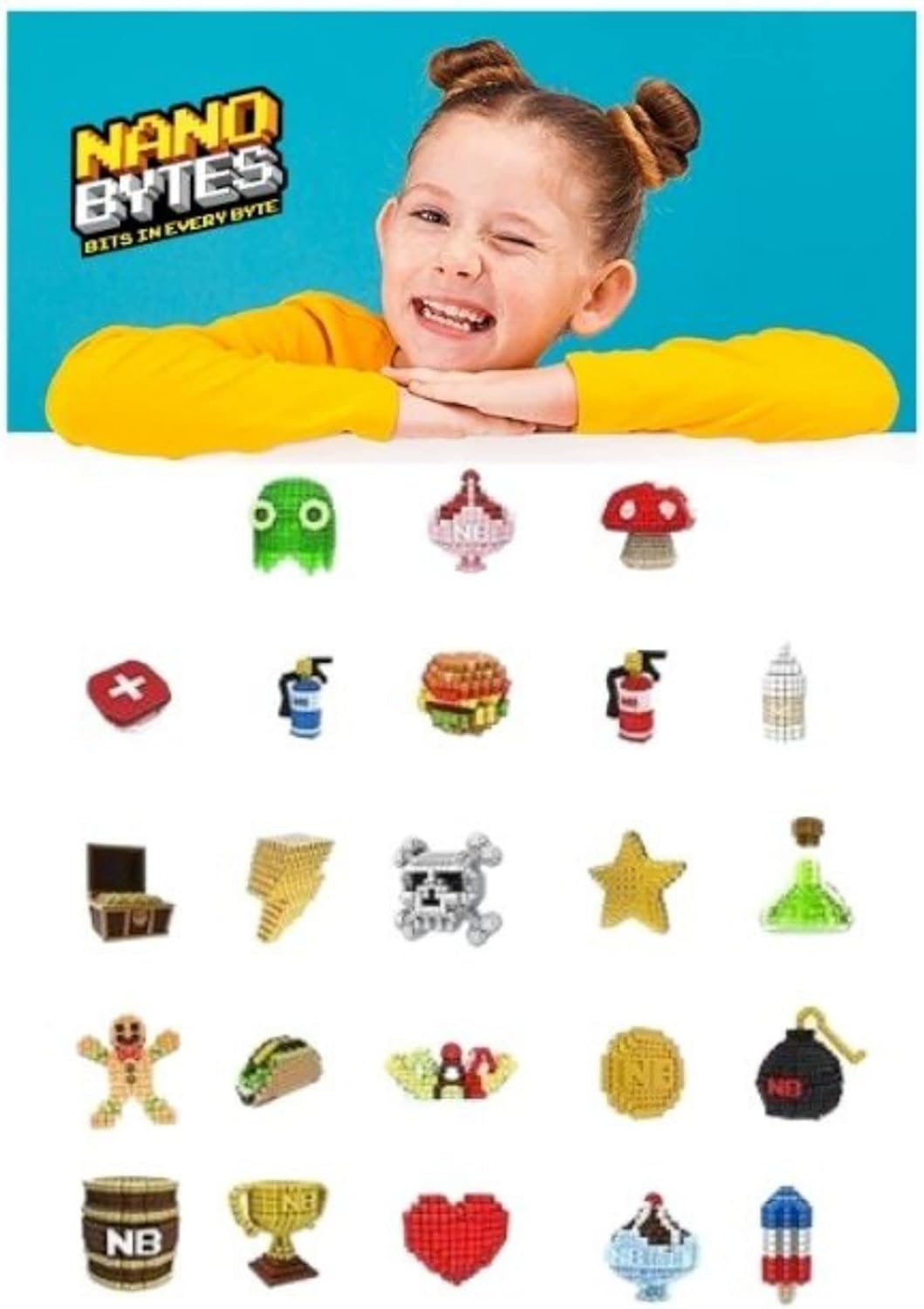 Nanobytes Series 1 Blind Bag With Nanobyte, Sticker and Collector’s ...