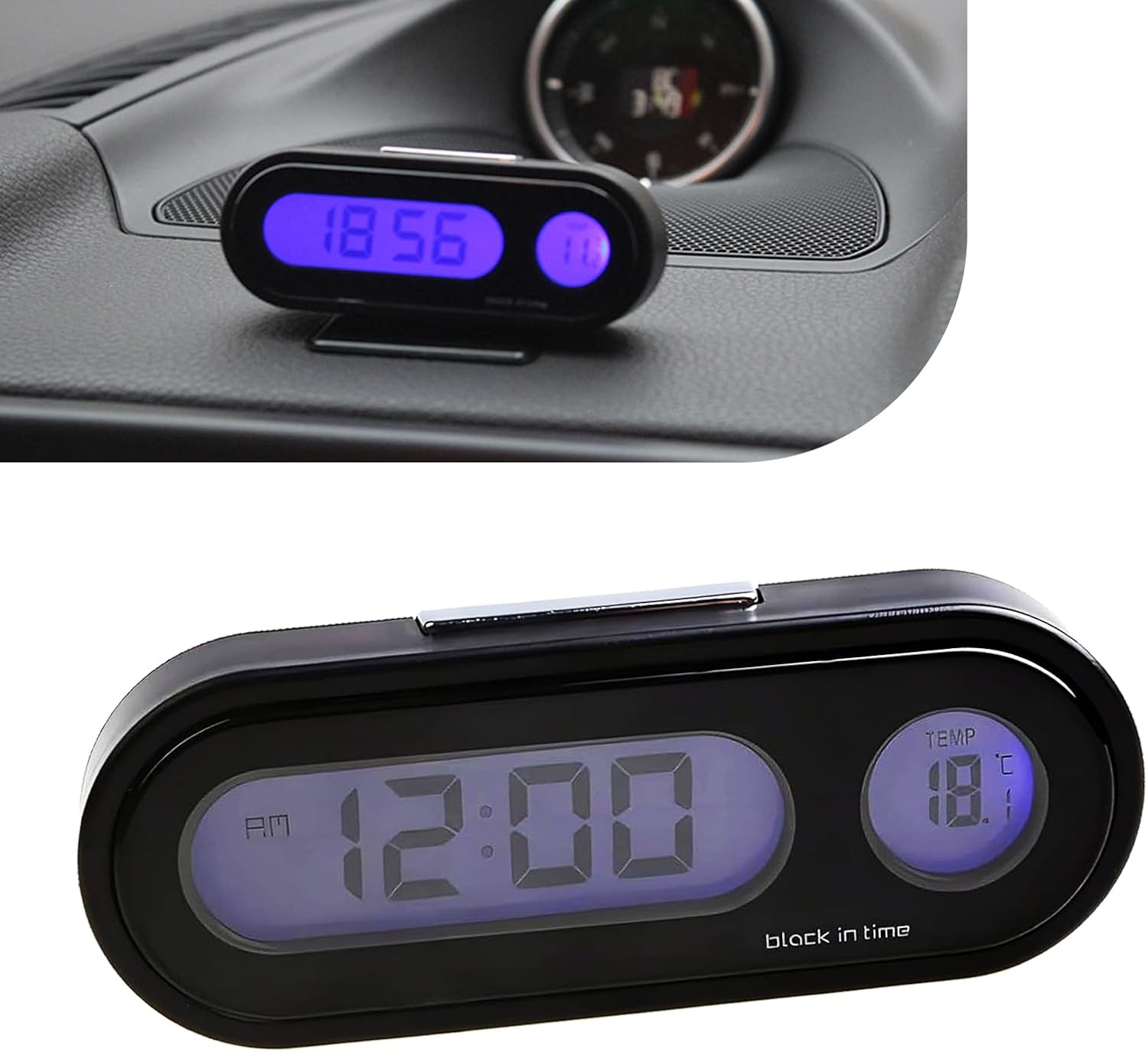 Amazon.com: MLY 1 PC 2-in-1 Car Digital Clock & Thermometere Display ...