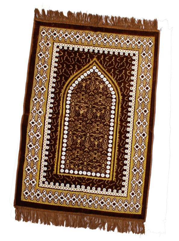 Buy ADIRNY Velvet Prayer Mat 44x28 inch Musalla Janamaz for Namaz ...