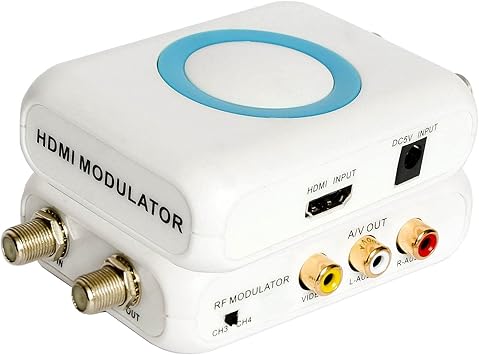 RF Modulator HDMI Coaxial Converter VHF HD Digital Adapter with Antenna ...