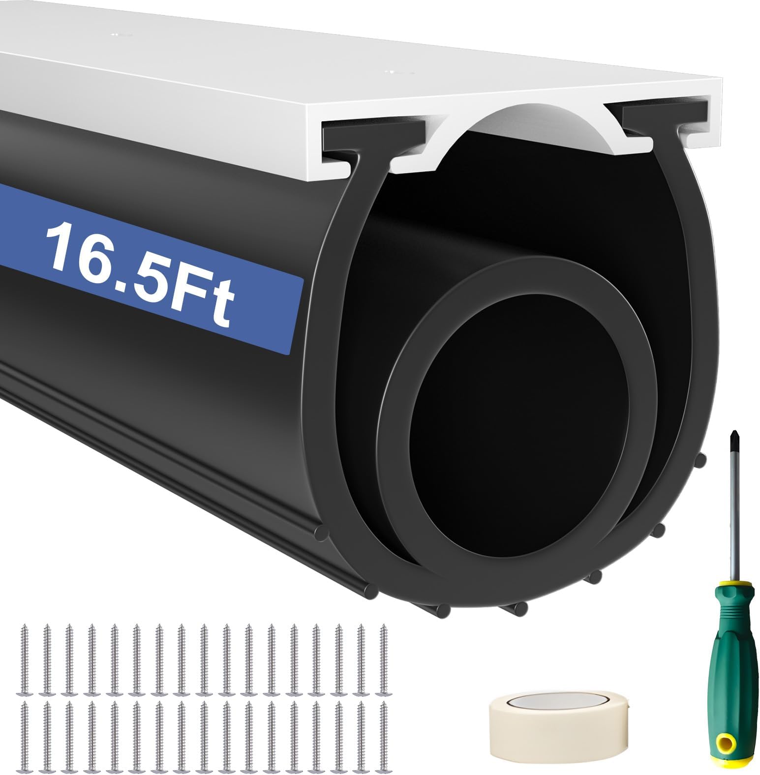 BOWSEN Heavy-Duty U+O Ring Universal Garage Door Bottom Seals ...