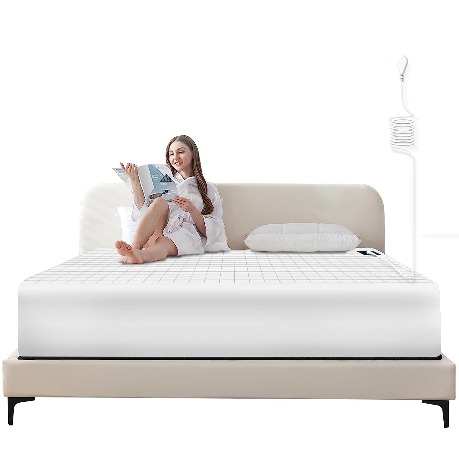 Grounding Fitted Sheet for Better Sleep, Conductive Silver Fiber ...