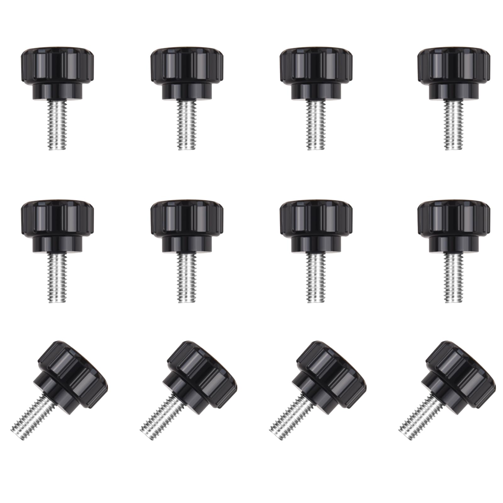 12 Pcs M4 x 10mm Threaded Knurled Thumbscrew, Monitor Screws Vesa Mount ...