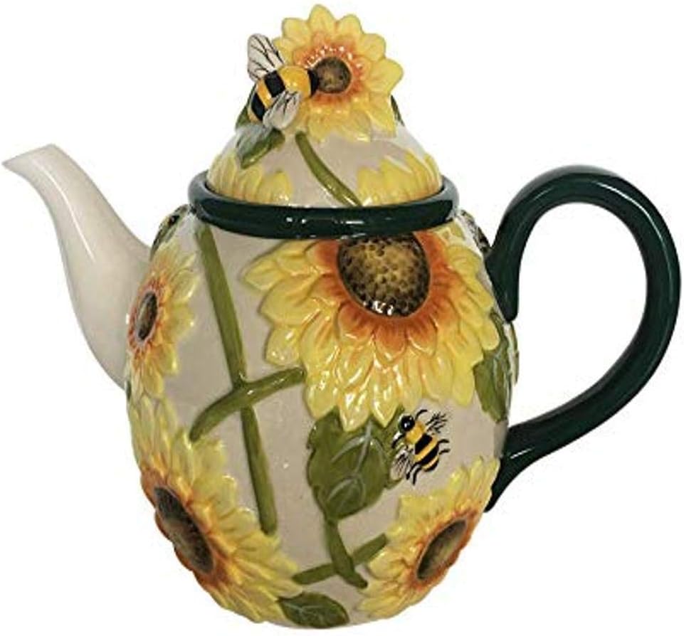 Amazon.com: Blue Sky Ceramics Hello Yellow Teapot, Multi : Home & Kitchen
