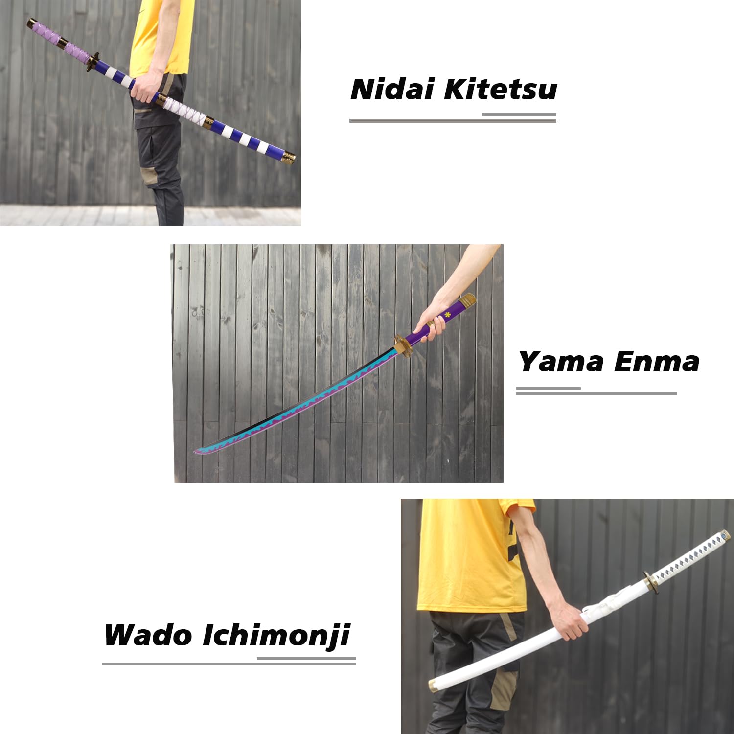 Snapklik.com : Roronoa Zoro 3 Piece Set Swords,Ni Dai Kitetsu,Enma,Wado ...