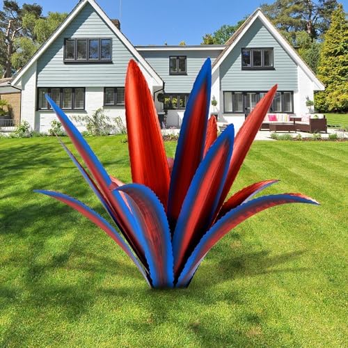 Amazon.com: LCJECV Metal Agave Plant Garden Art, 2 Pack Big Tequila ...