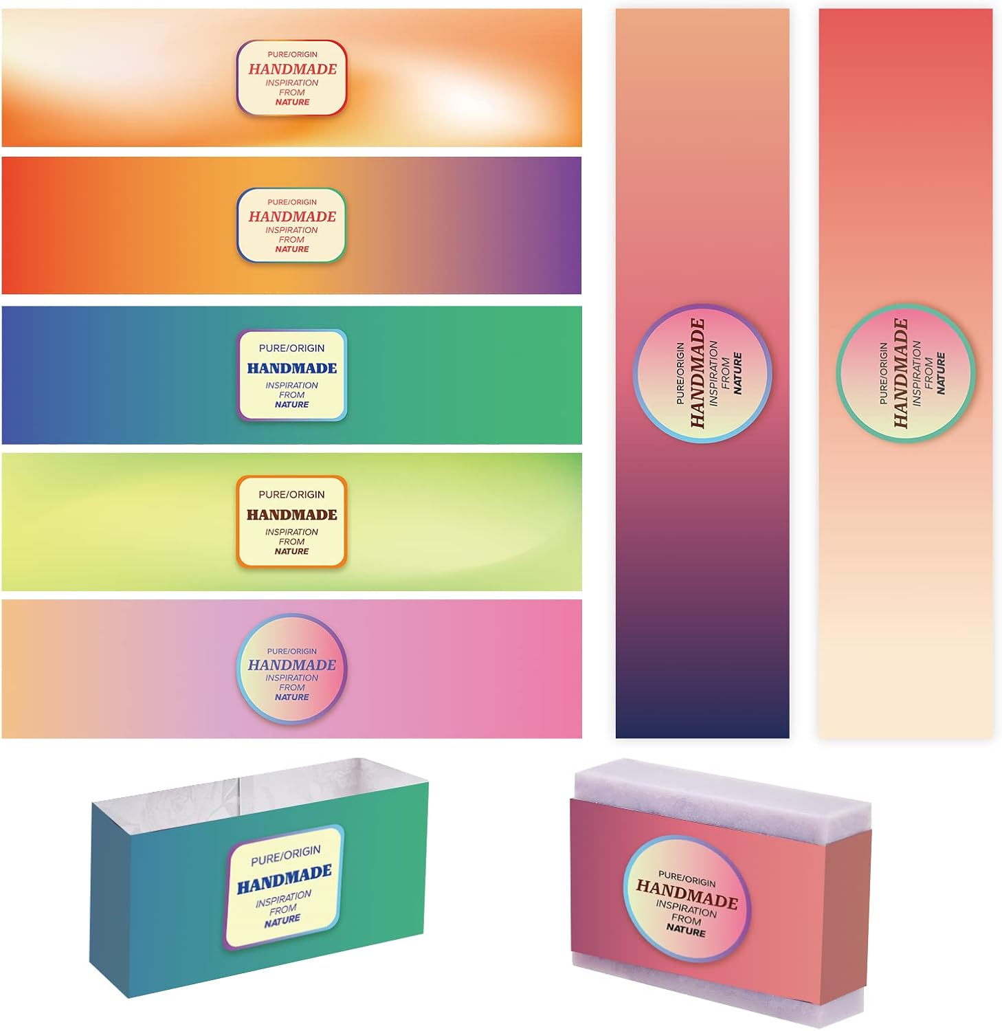 Amazon.com: PH PandaHall 90pcs Soap Wrappers, 9 Styles Soap Packaging ...