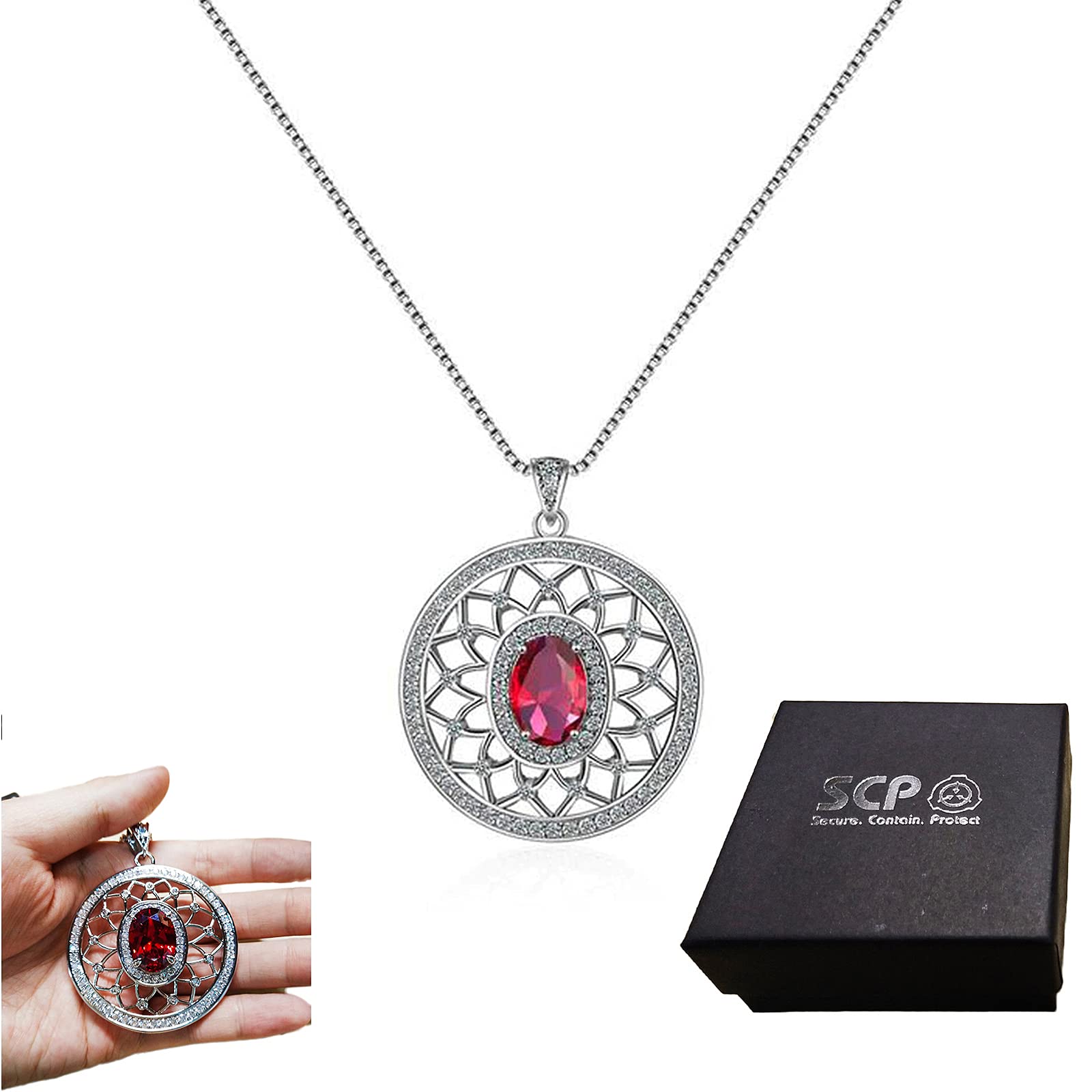 Buy SCP 963 -1 Necklace and SCP963 -2 Badge with Gift Box,SCP 963 ...