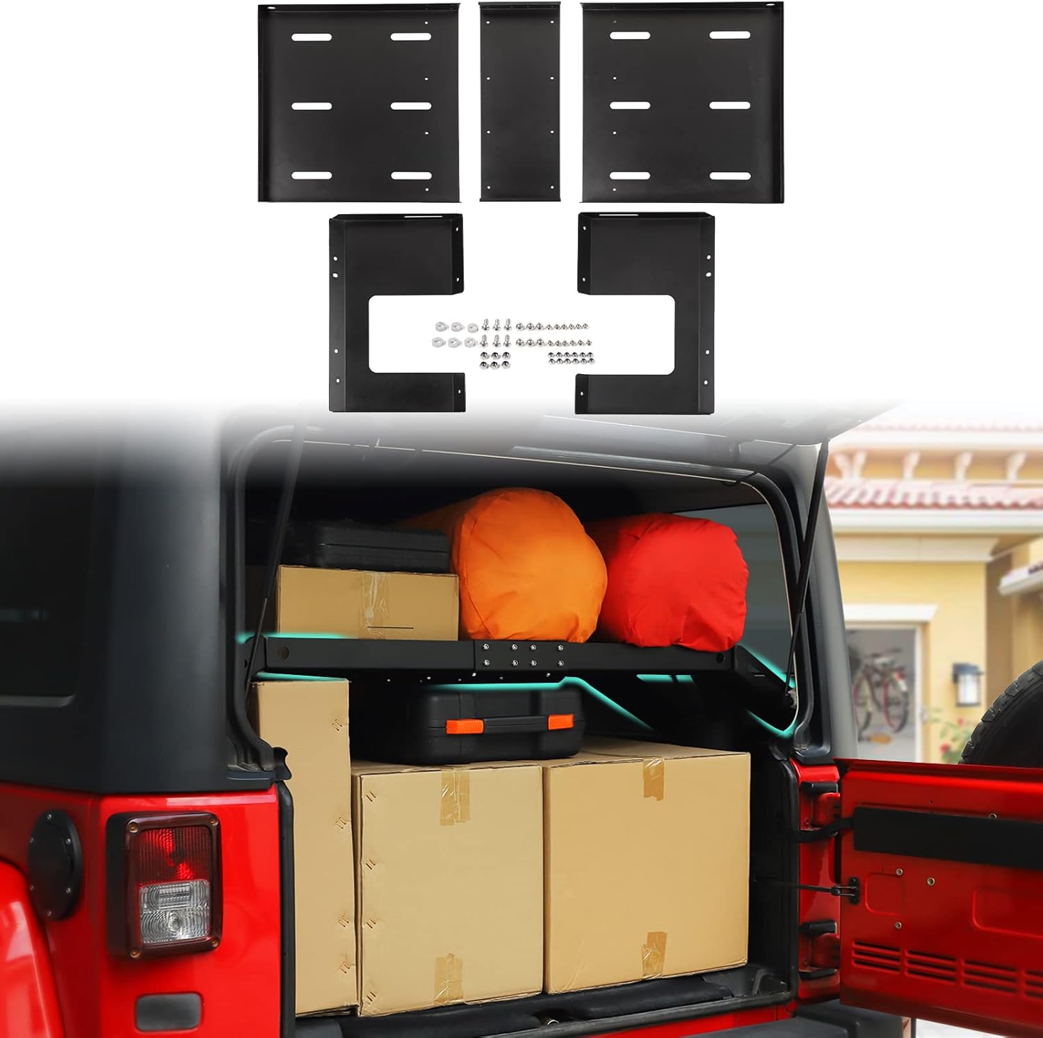 Amazon.com: RT-TCZ for Wrangler Rear Trunk Cargo Rack Luggage Carrier ...