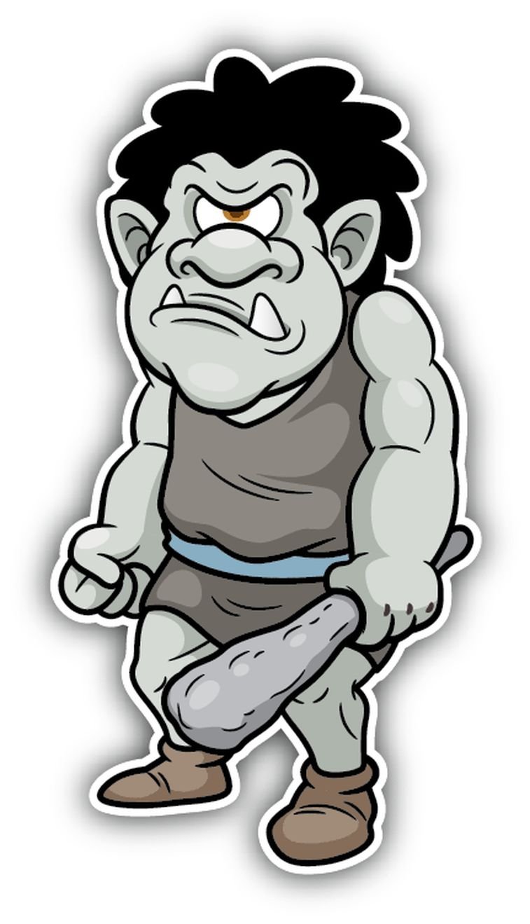 Amazon.com: Giant Cyclops Cartoon Sticker Decal Design 3" X 5": Posters ...