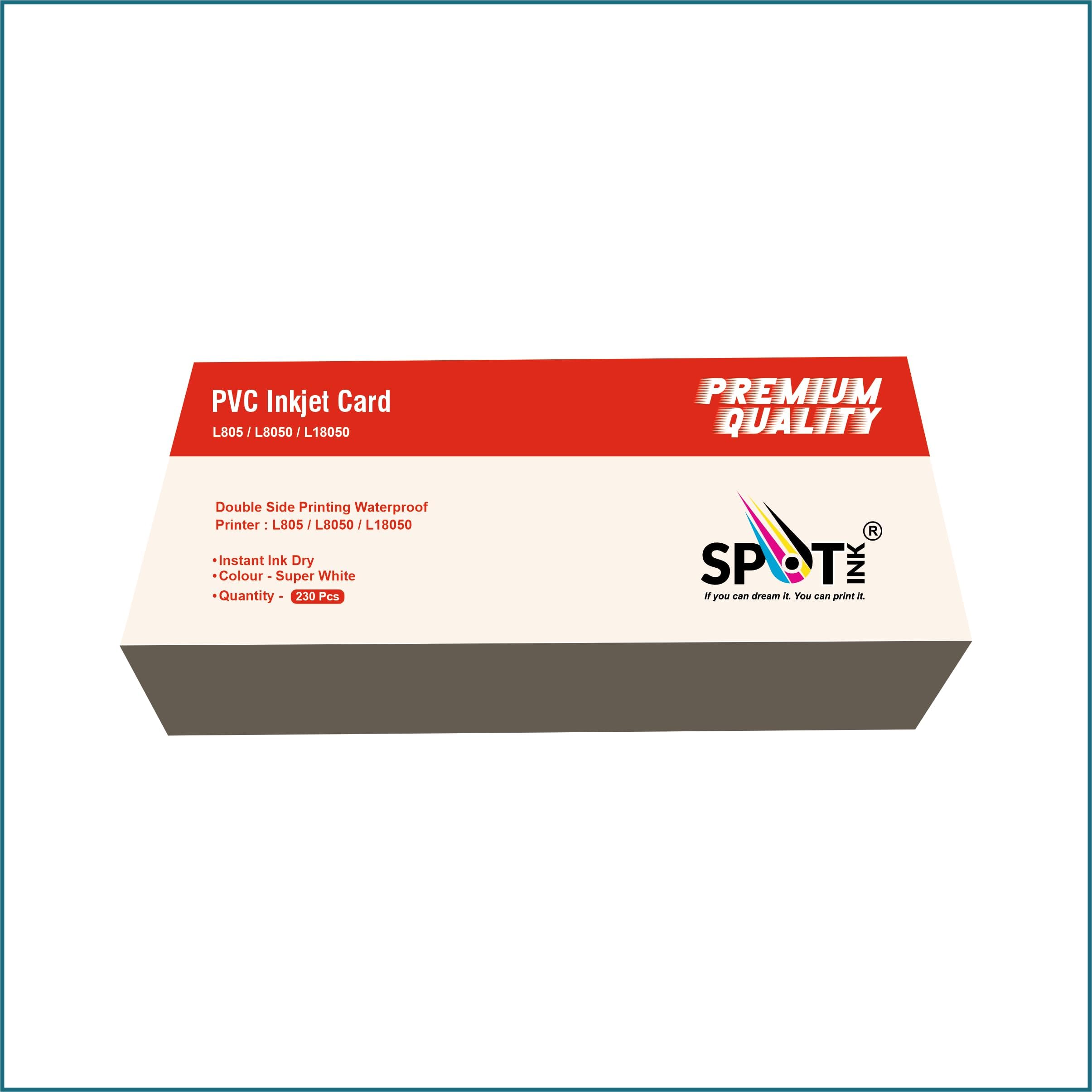 SPOTINK Super White Plain PVC Id Card Compatible for Epson Inkjet ...