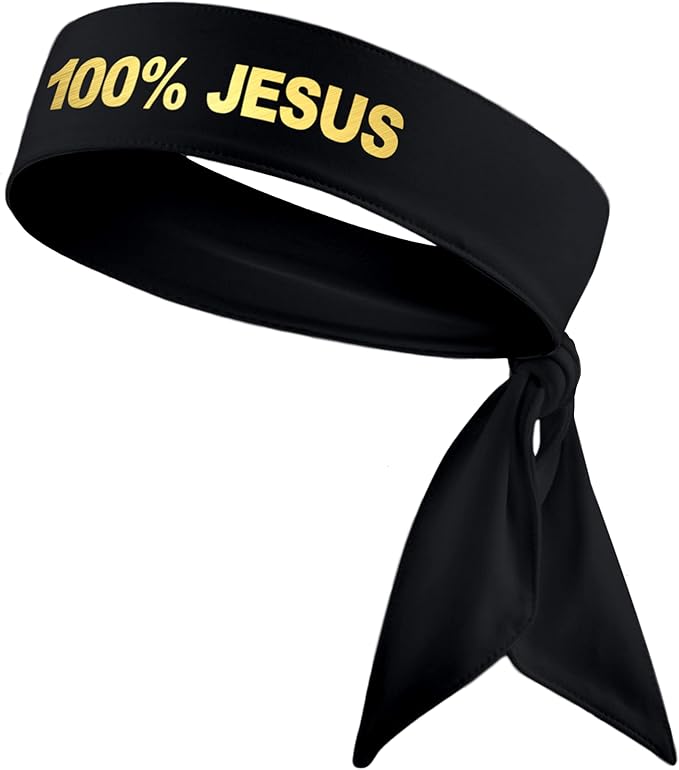 Amazon.com: 100% Jesus Sports Head Tie Headband Soccer Fútbol Football ...