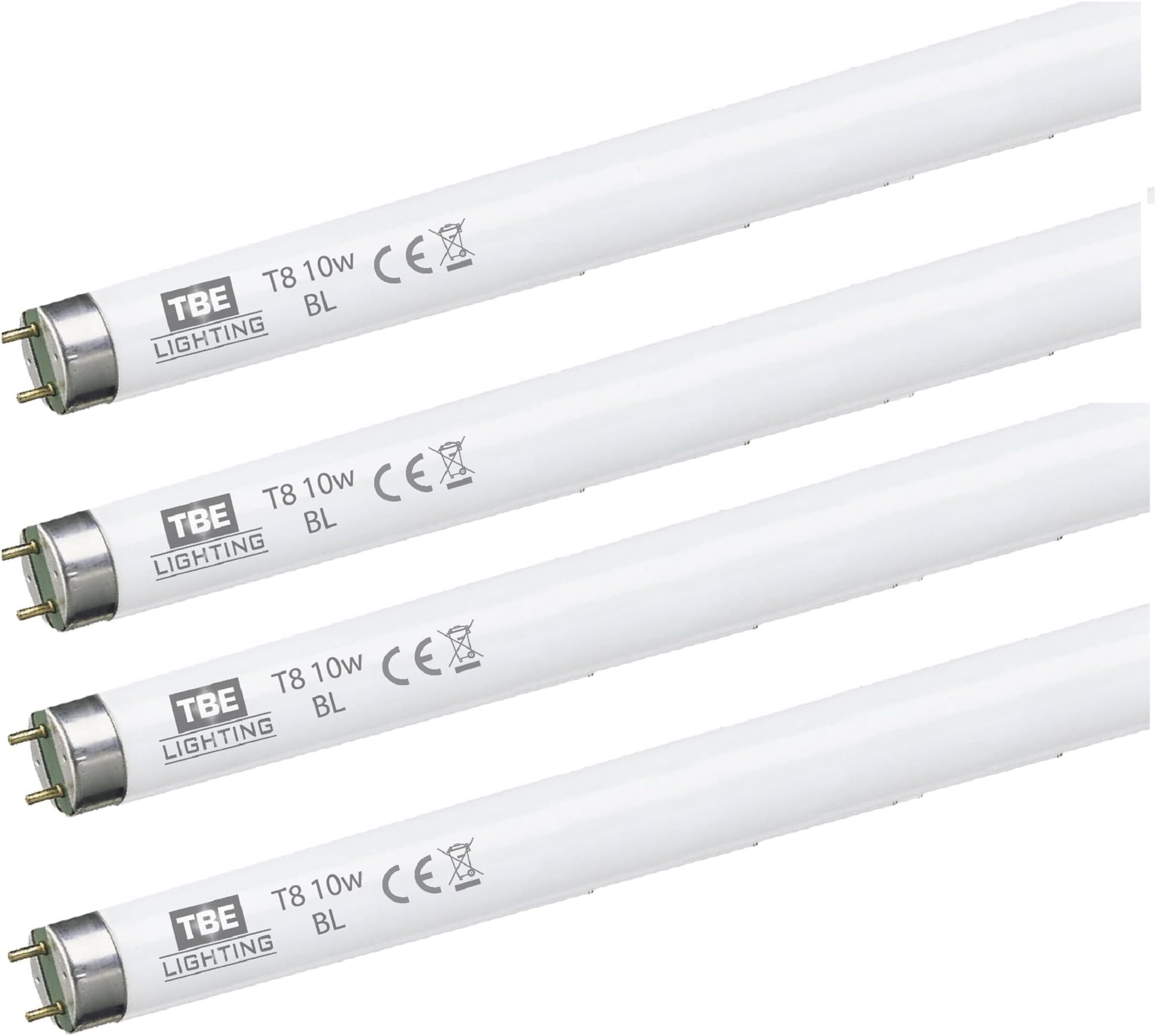 TBE LIGHTING 10w UV Fly Killer T8 Tubes - 4 Pack - 10W BL 368nm Ultra ...