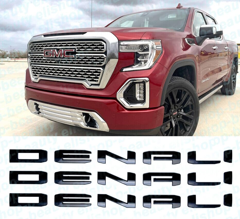 Amazon.com: Generic 3 Pcs Denali Emblem Badge for 2019-2024 Sierra and ...
