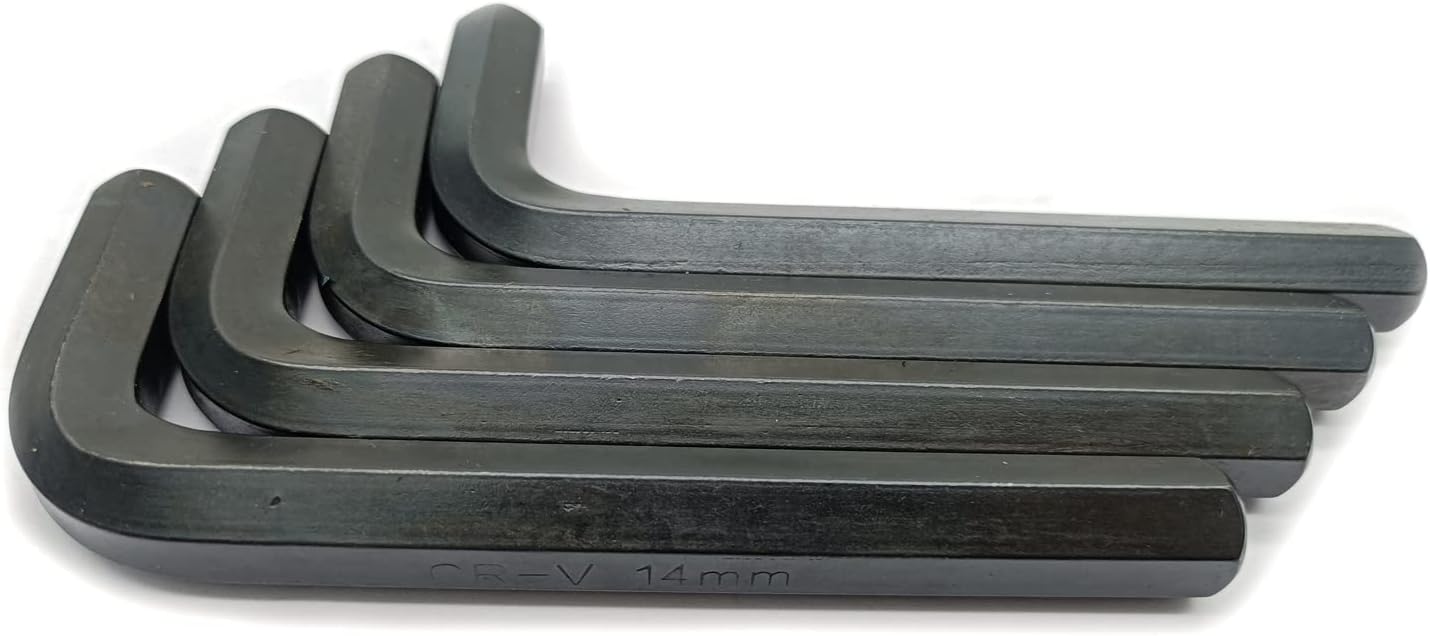 Autuwintor 14mm Hex Key, l-Shaped Hex Wrench Key,Black,Pack of 4 ...