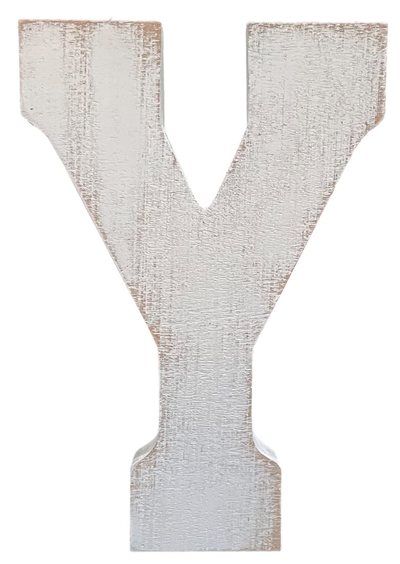 Snapklik.com : ABELOTS Large Wood Letter Distressed White Wash Alphabet ...