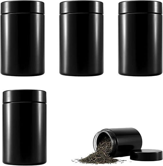 Amazon.com: ZHLKHIOP 4 Pcs Stash Jars with Air Tight Containers for ...