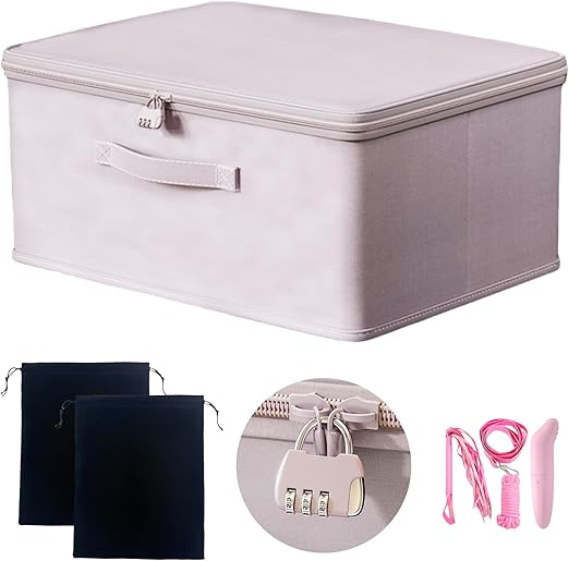 Amazon.com: MXQHXZSX Locking Adult Game Toy Storage Organizer Lock Box ...