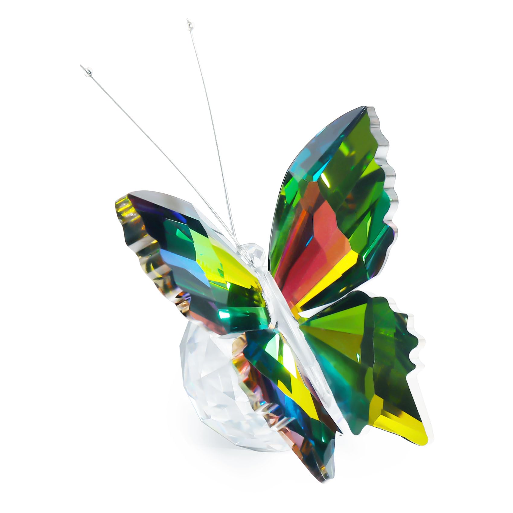 Amazon.com: YWHL Cute Crystal Butterfly Figurine Decor, Handmade Glass ...