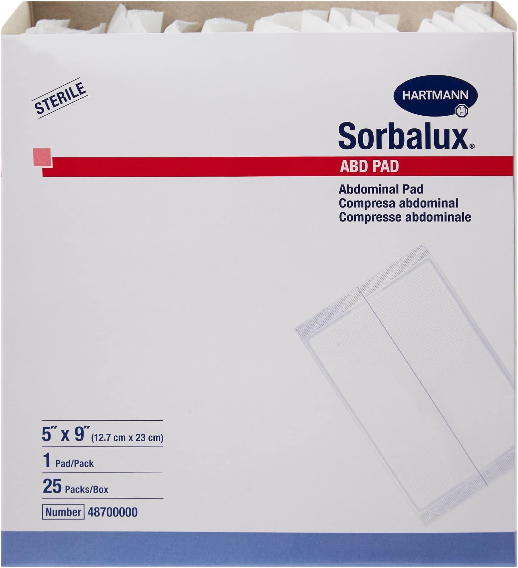 Amazon.com: EV48700000EA - Sorbalux ABD Abdominal Pad 5 x 9