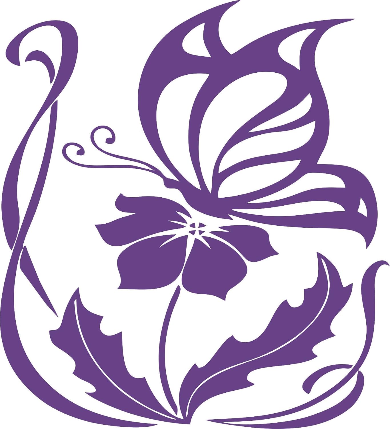 Amazon.com - Butterfly on Flower Vehicle/car/Truck/Smooth Surface die ...