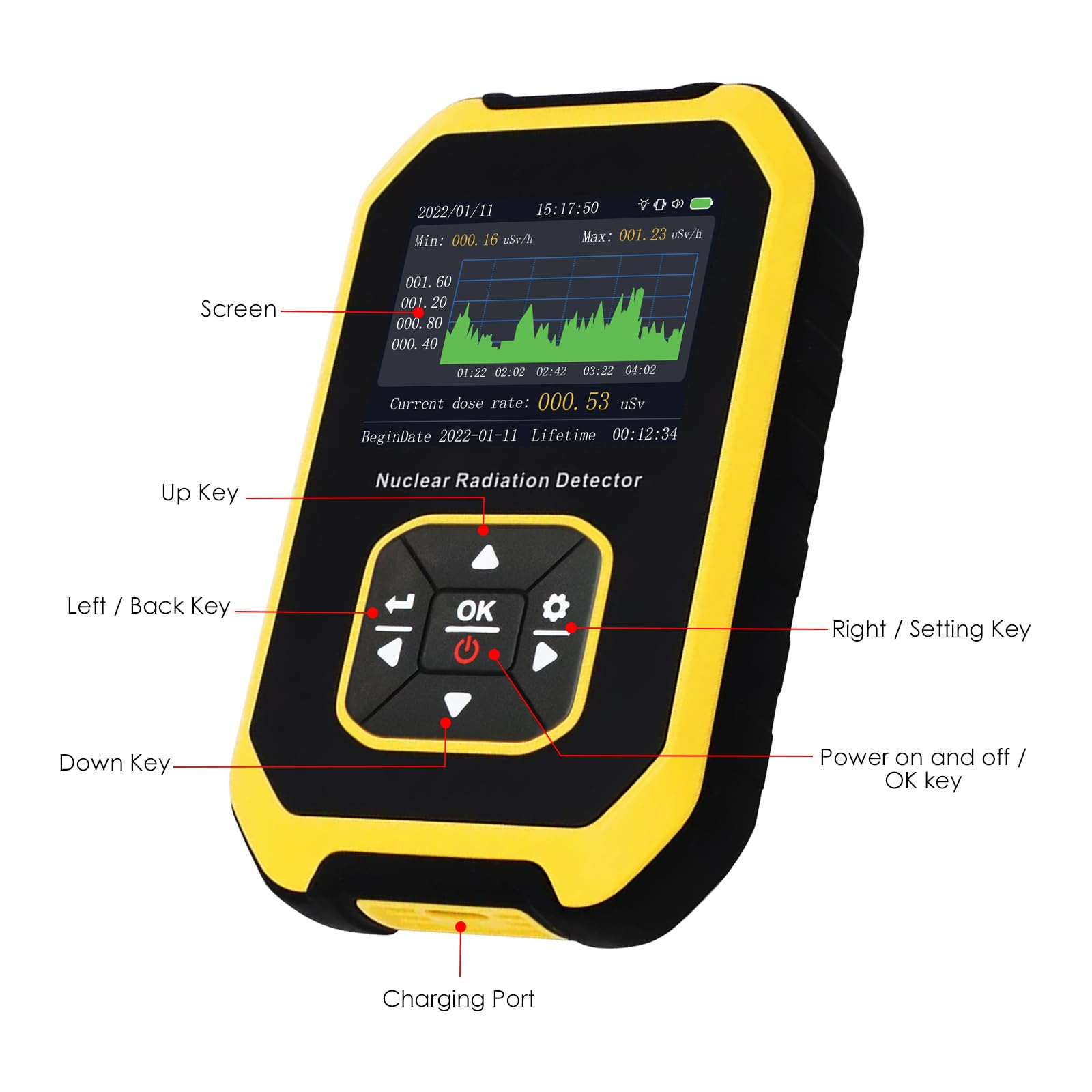 Snapklik.com : Portable Nuclear Radiation Detector Geiger Counter ...