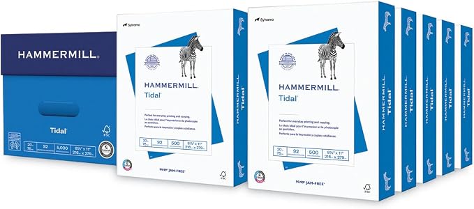 Amazon.com: Tidal Paper, 92 Bright, 20lb, Letter, White, 500 Sheets ...