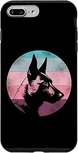 Amazon.com: iPhone 7 Plus/8 Plus Retro Vintage Dog Design Belgian Malinois Case : Cell Phones ...