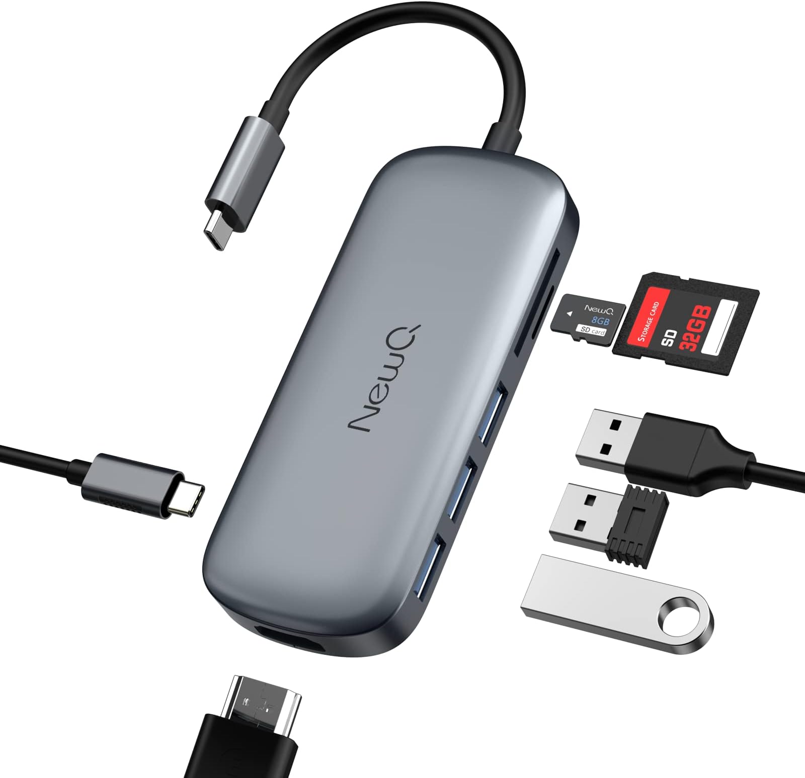 Amazon.com: Anker USB-C Hub (5-in-1), 4K@30Hz HDMI with 100W Max Power ...